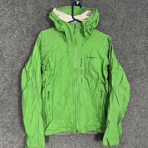 Patagonia Jacket Mens Small Green H2No Shell Hooded Waterproof Raincoat ...