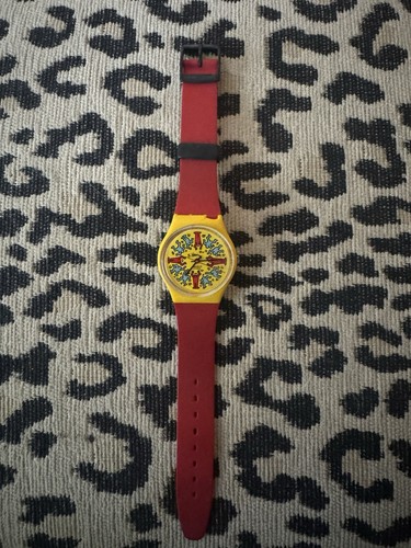 1985 Swatch Watch by Keith Haring 1985 Swatch Vintage Watch Swiss Made ...