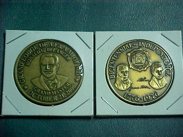 Lot of 4 Masons Challange Coins~Tokens w/ Druid One Penny -Maryland ...