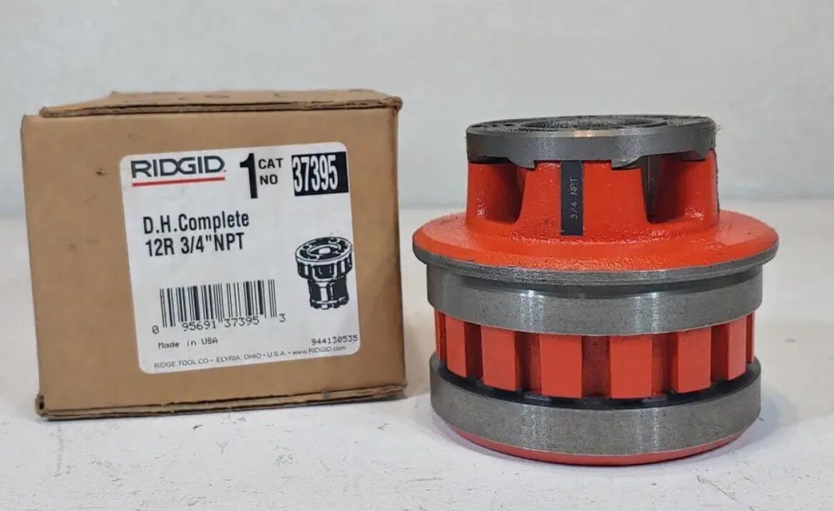 RIDGID 37395 12R 3/4" Hand Threader NPT Die Head Complete 784497166066 ...