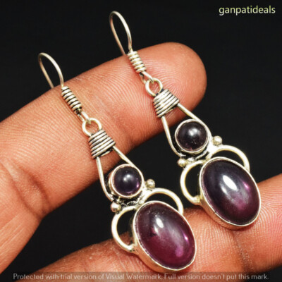 Amethyst Gemstone Ethnic Handmade Drop Dangle Earrings Jewelry 8 GM GE ...