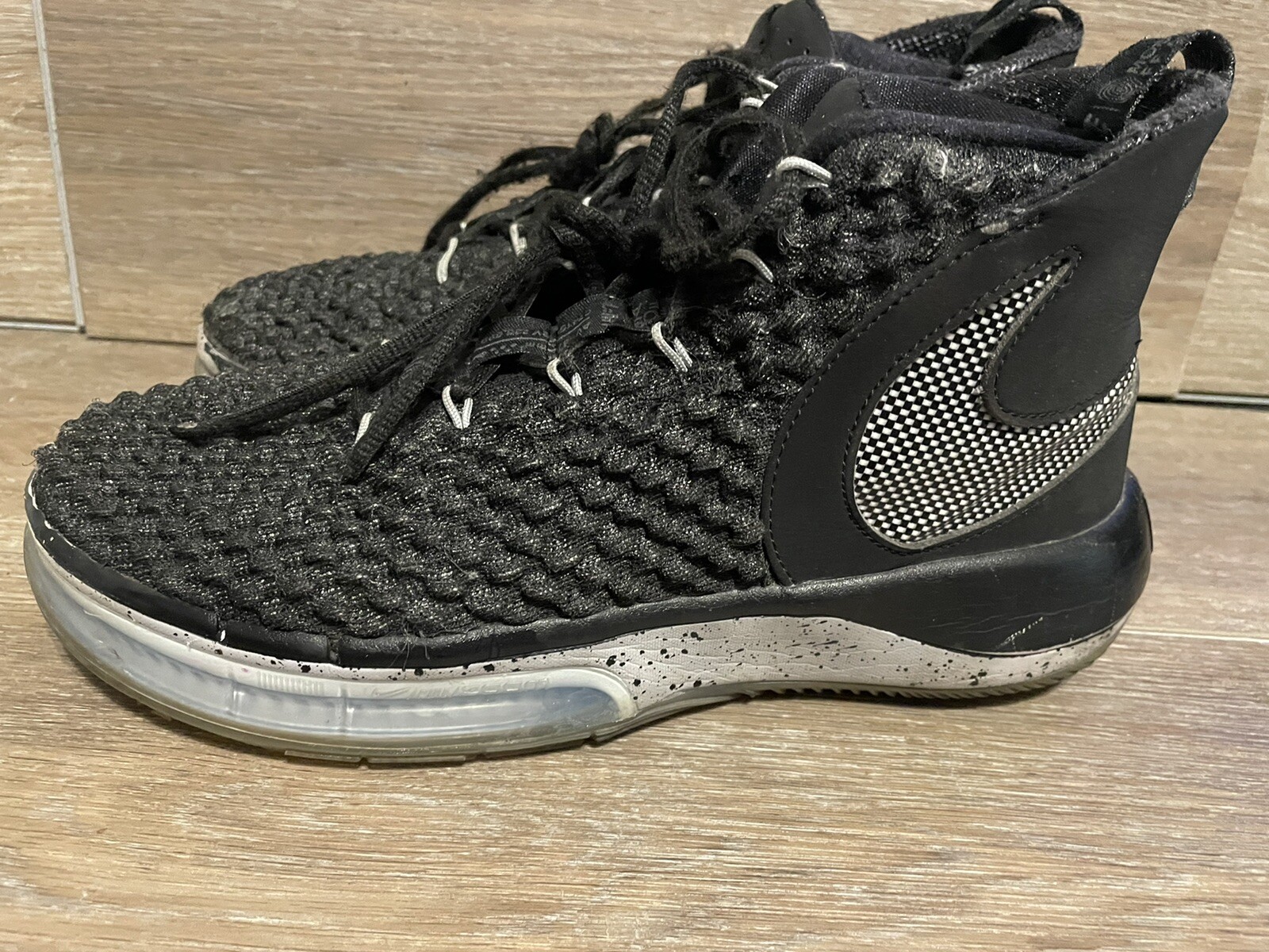 Men's Size 10 Nike Alphadunk Carbon Fiber Basketball Shoes - Black/Grey ...