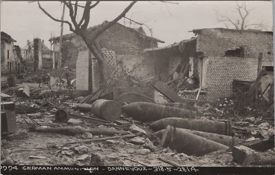 WW1 1918 German Ammunition Depot Explosion Dannevoux WWI Original Photo ...