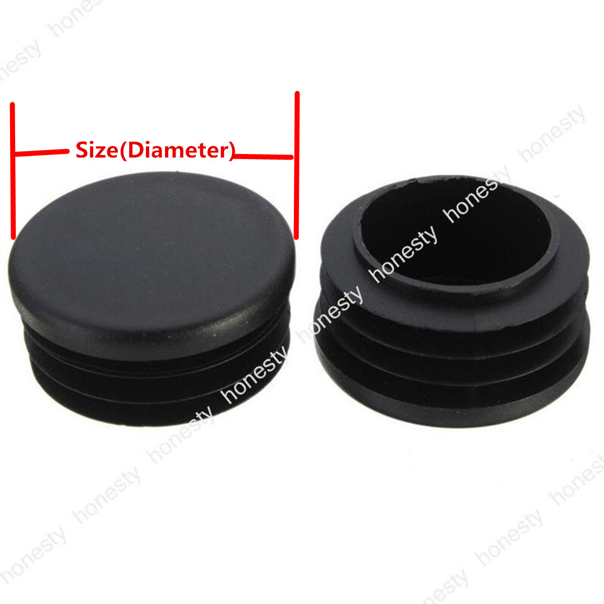 4/10PC Round Plastic Chair Leg Glide Cap Plug Tubing Pipe Insert Floor ...