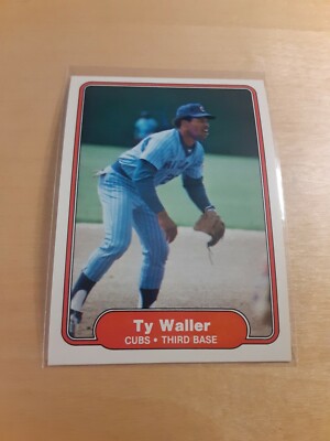 1982 Fleer #607 TY WALLER Chicago Cubs Baseball Card, 3rd Baseman, Star ...