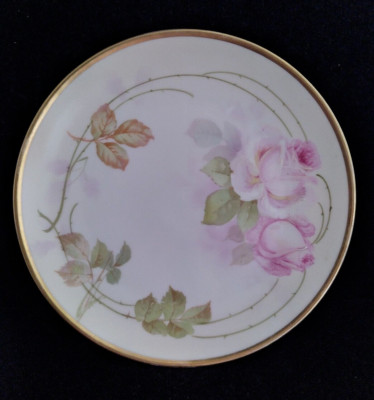 Royal Rudolstadt Prussia Pink Hand Painted Roses Floral Decorative ...