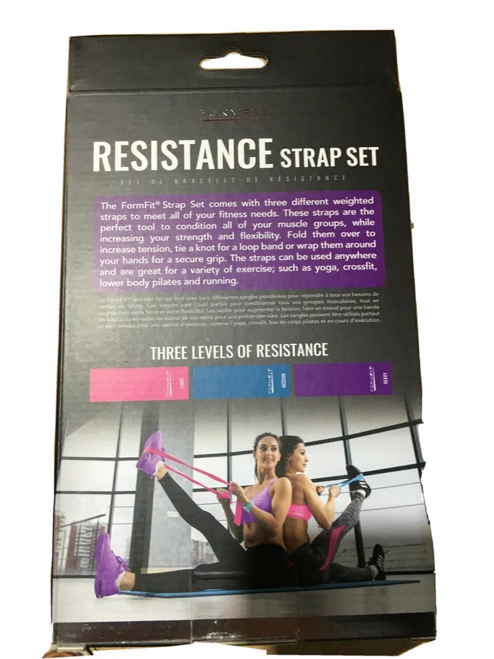 FormFit 3-Pack Resistance Strap Band Set free shipping fast 3 weight ...