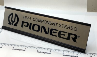 Pioneer Hi-Fi Component Stereo Desk Sign - Custom Silver Aluminum | eBay