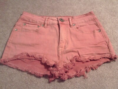 Bullhead Denim Co. High Rise Rose Denim Shorts Juniors size 3 | eBay