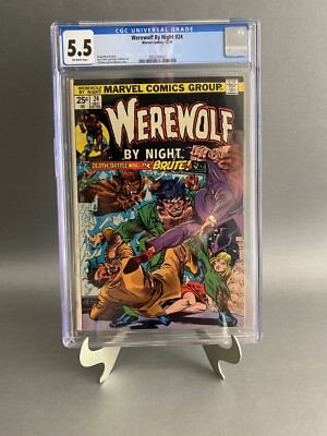 WEREWOLF BY NIGHT #24 CGC 5.5 Werewolf Battles The Brute Marvel 1974 | eBay