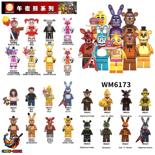 Custom Lego FNAF Five Nights at Freddie's Video Game Hero 8 X Mini ...