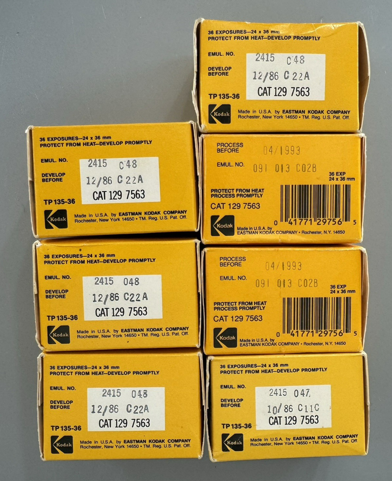 (7) KODAK Film TP 135-36 2415 Technical Pan EXPIRED 1986/1993 NOS ...