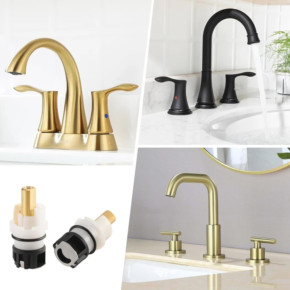 2 Pack Faucet Stem Replacement for Two Handle Faucet Repair Kit with ...