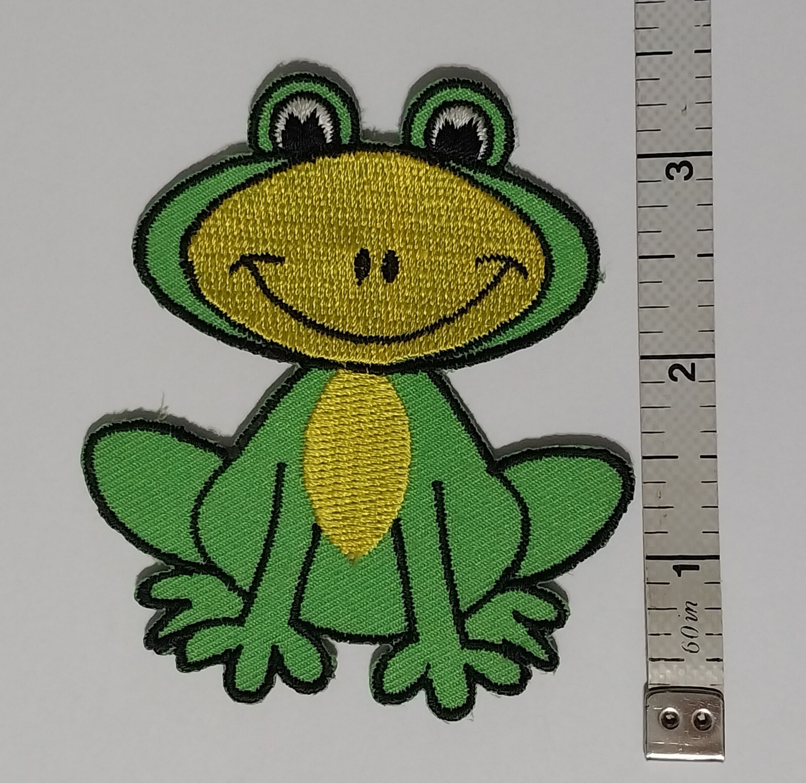 Happy Smiling Frog Patch Embroidered Iron On or Sew On 3 1/2 Inches ...