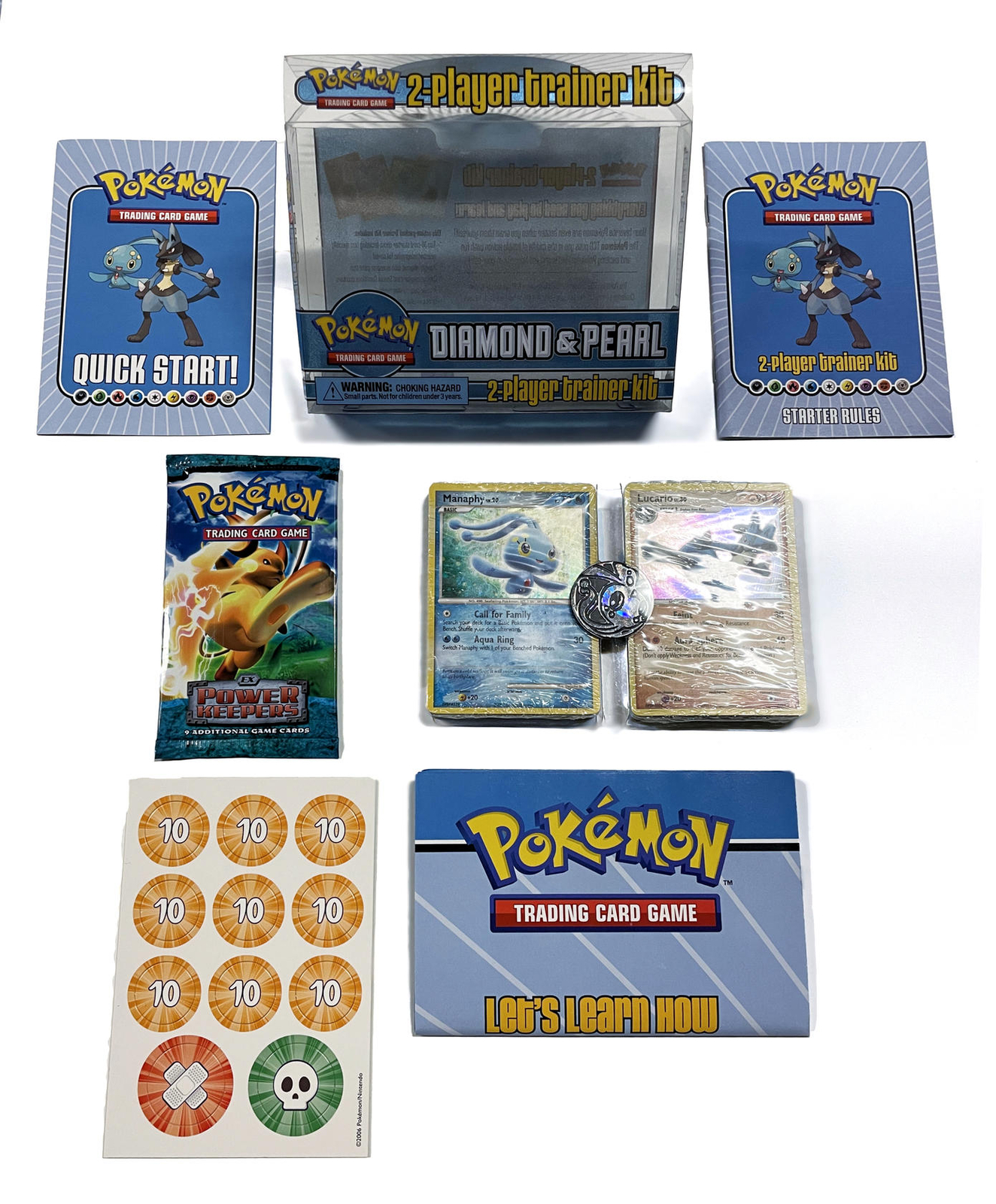 Pokemon TCG Diamond & Pearl 2 Player Trainer Kit Factory Blue for sale ...