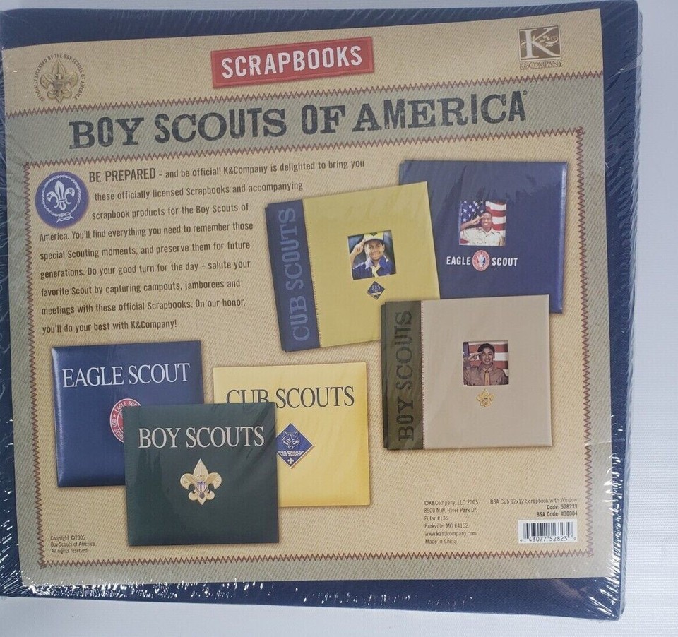 Cub Scout Scrapbook Album Window & Metal Emblem 12x12 inch-Photo Memory ...