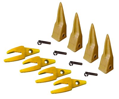 4- CAT Style J200 Backhoe Bucket Shank 3/4" Lip, Rock Teeth, 1U-3202TL ...