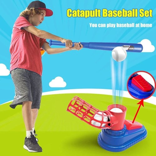 Automatic Baseball Ball Machine Set Kids Pitching Launcher Sports ...