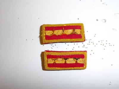 b6115p WW 2 Chinese National Collar Rank Insignia Pair Captain Army ...
