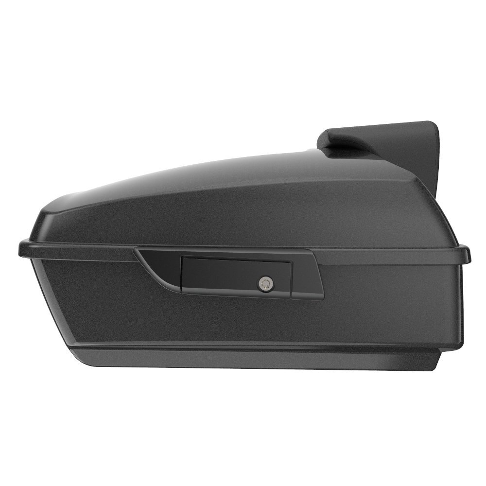 Advan Black Quartz Chopped Tour Pack Pak Trunk Luggage For Harley FLHR ...