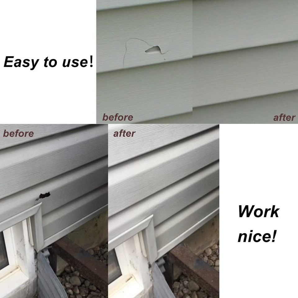 10 Vinyl Siding Repair Kit Cover Cracks Holes or Blemishes on Vinyl ...
