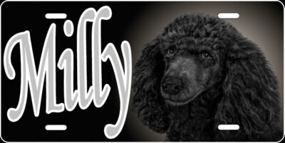 Engraved - Personalized Black Poodle License Plate - Auto Tag | eBay