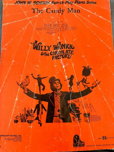 1972 The Candy Man Willy Wonka & The Chocolate Factory Sheet Music Gene ...
