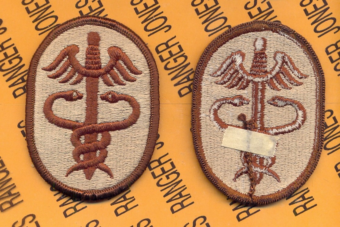 US Army Health Services Command Medical desert DCU 3" uniform patch m/e ...