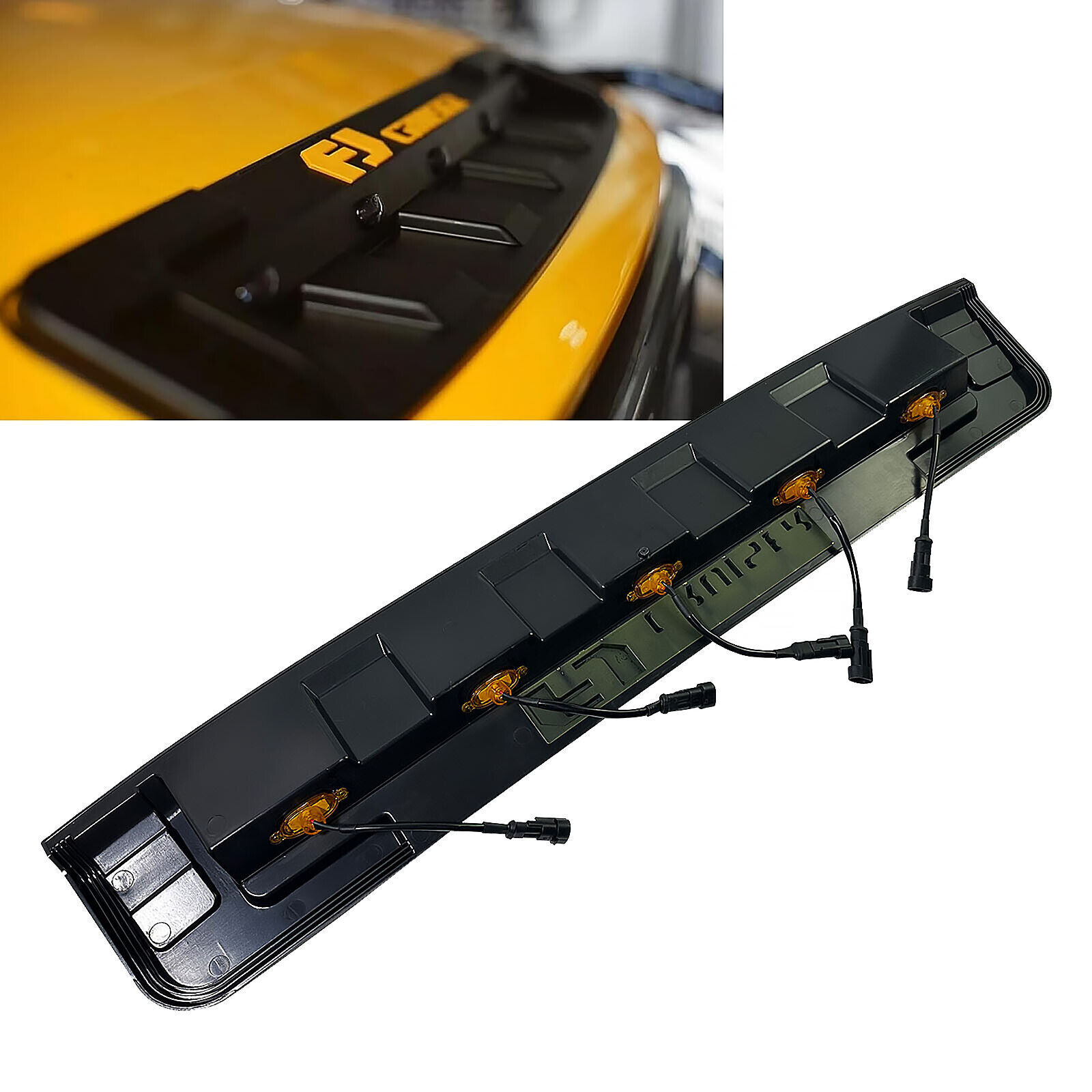 Front Engine Hood Air Intake Grille Cover w/Lamp New Fit 07-14 Toyota ...