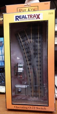 MTH RAIL KING 40-1021 OPERATING 0-72 LEFT HAND SWITCH O SCALE NEW IN ...