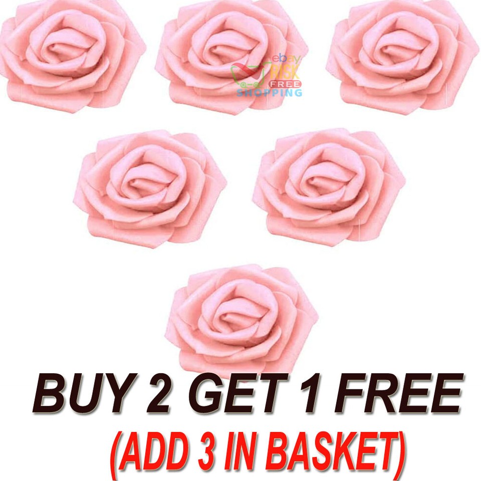 1000 Foam Mini Roses WHOLESALE Heads Buds Small Flowers Wedding Home ...