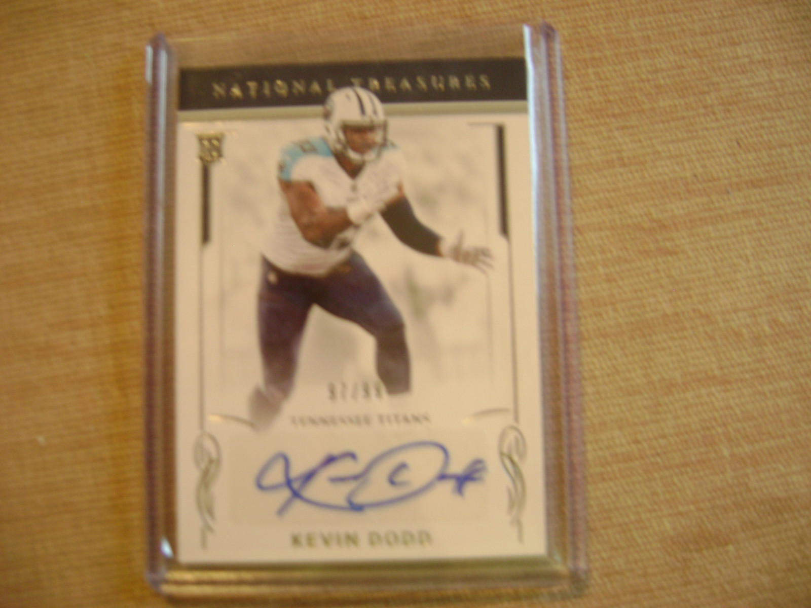 Kevin Dodd 2016 National Treasures Auto Rc 97/99 Tennessee Titans Mint ...