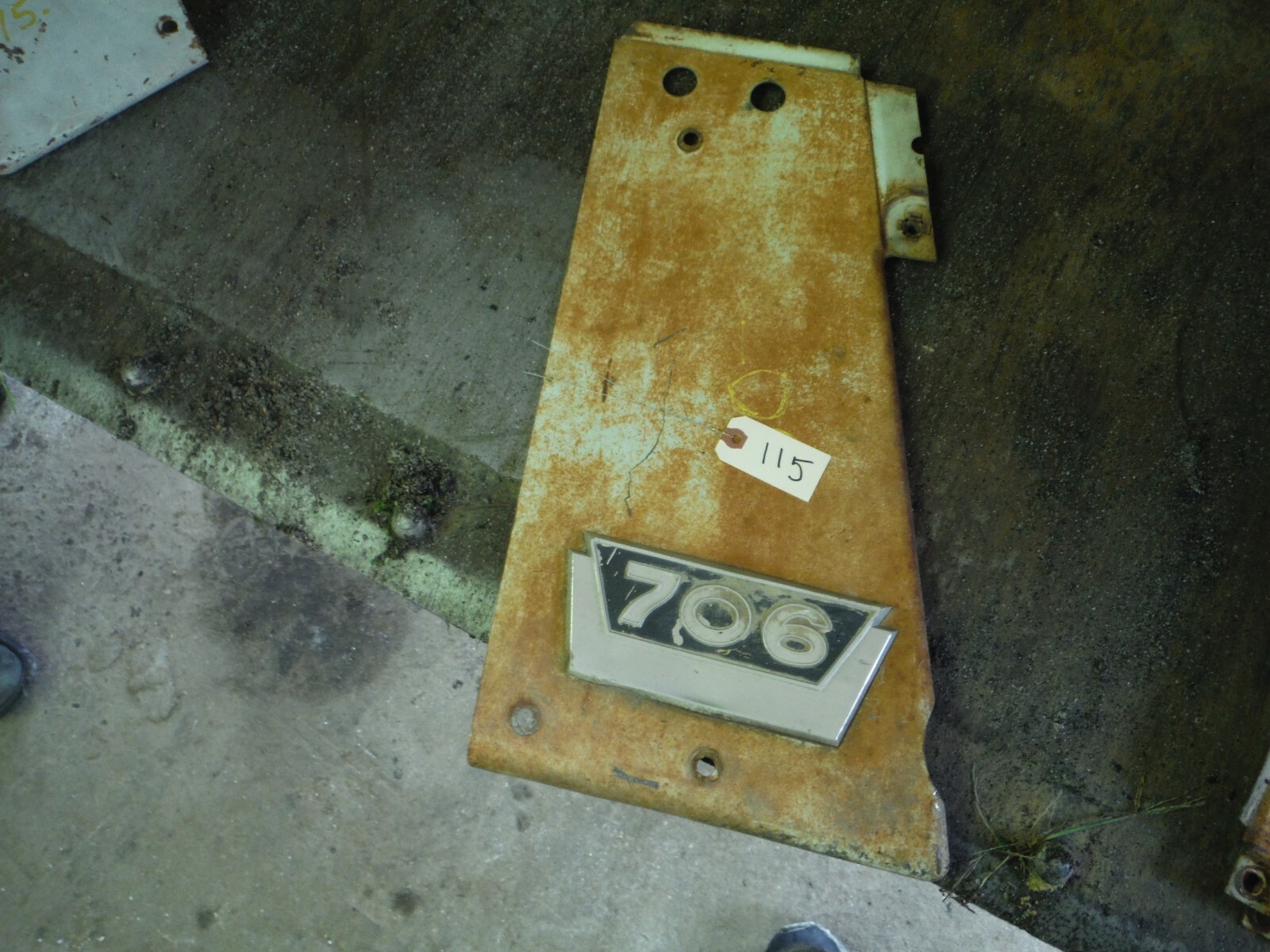 IH FARMALL 706 TRACTOR LEFT RADIATOR SIDE PANEL WITH EMBLEM (115) | eBay