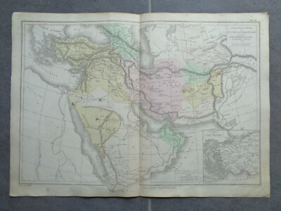 Old Map Western Asia Arabia Iran 1874 Drioux and Leroy | eBay