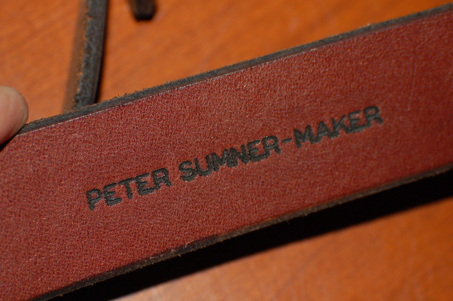 Vintage RARE Peter Sumner Full Grain Leather Guitar Bass Banjo Strap ...