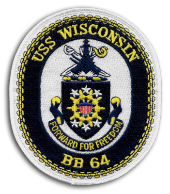 US Navy BB-64 USS WISCONSIN 1944-1991 Battleship Crest Patch | eBay