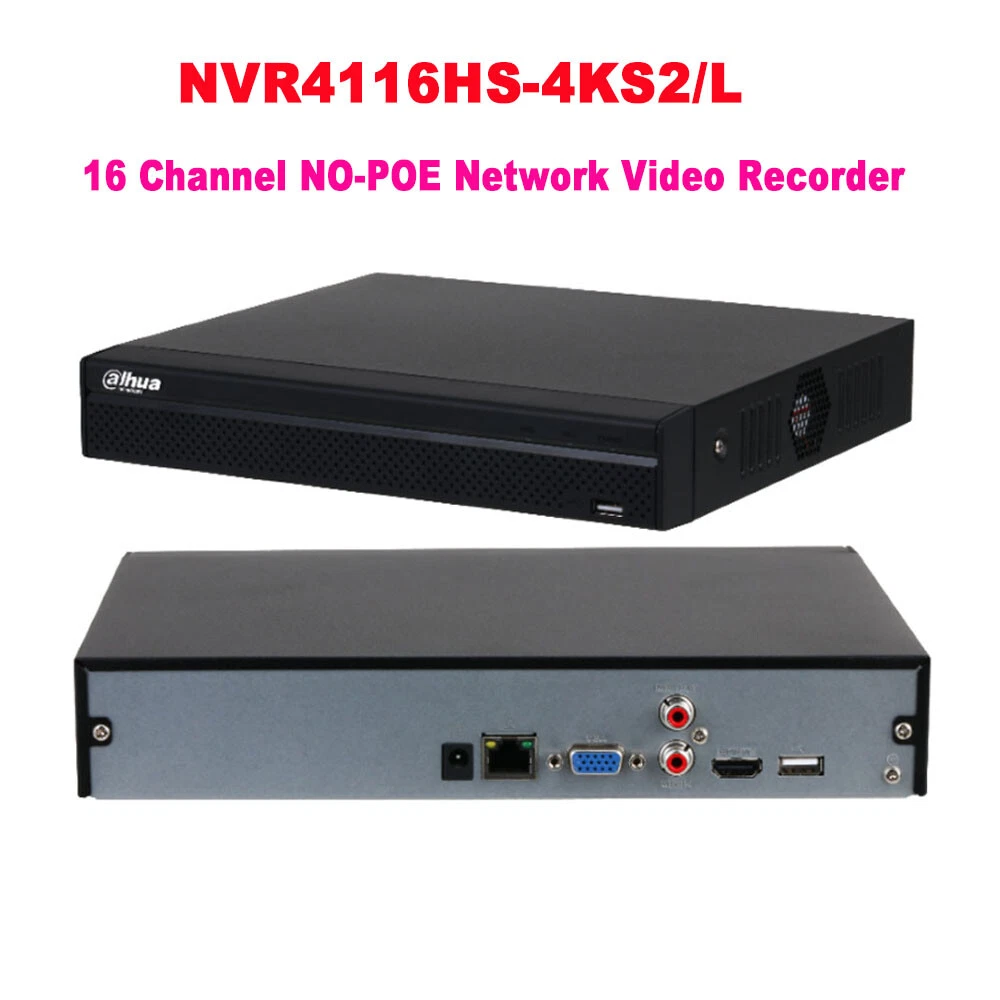 Dahua NVR 16CH 4K NVR4116HS-4KS2/L ONVIF RTSP P2P Face, 56% OFF