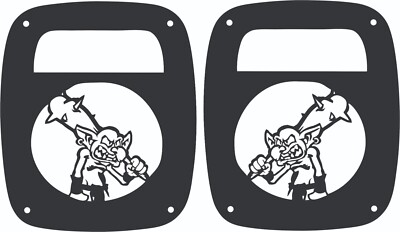 Tail Light Decorative Covers Troll for Jeep Wrangler CJ YJ TJ | eBay