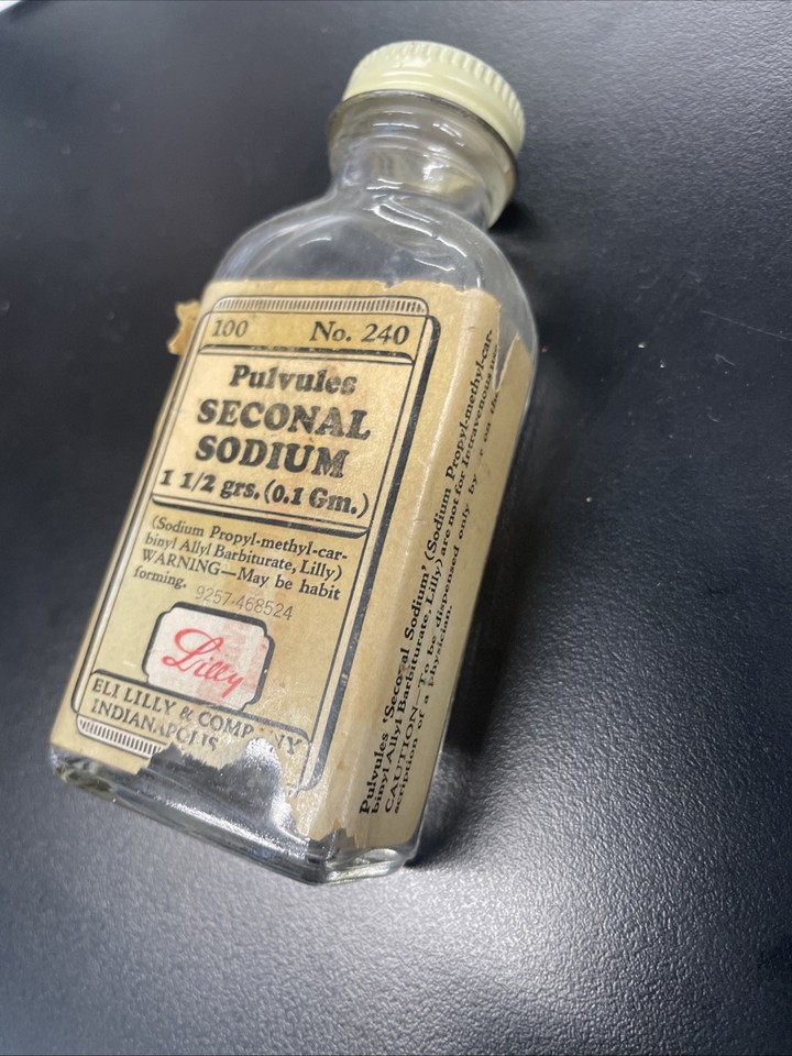 vintage eli lilly bottle Seconal Sodium No. 240 | eBay