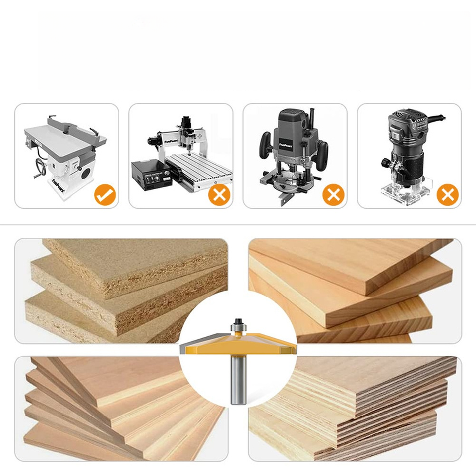 Router Bit with Non-Stick Coating 12mm Shank for Raised Panel For ...