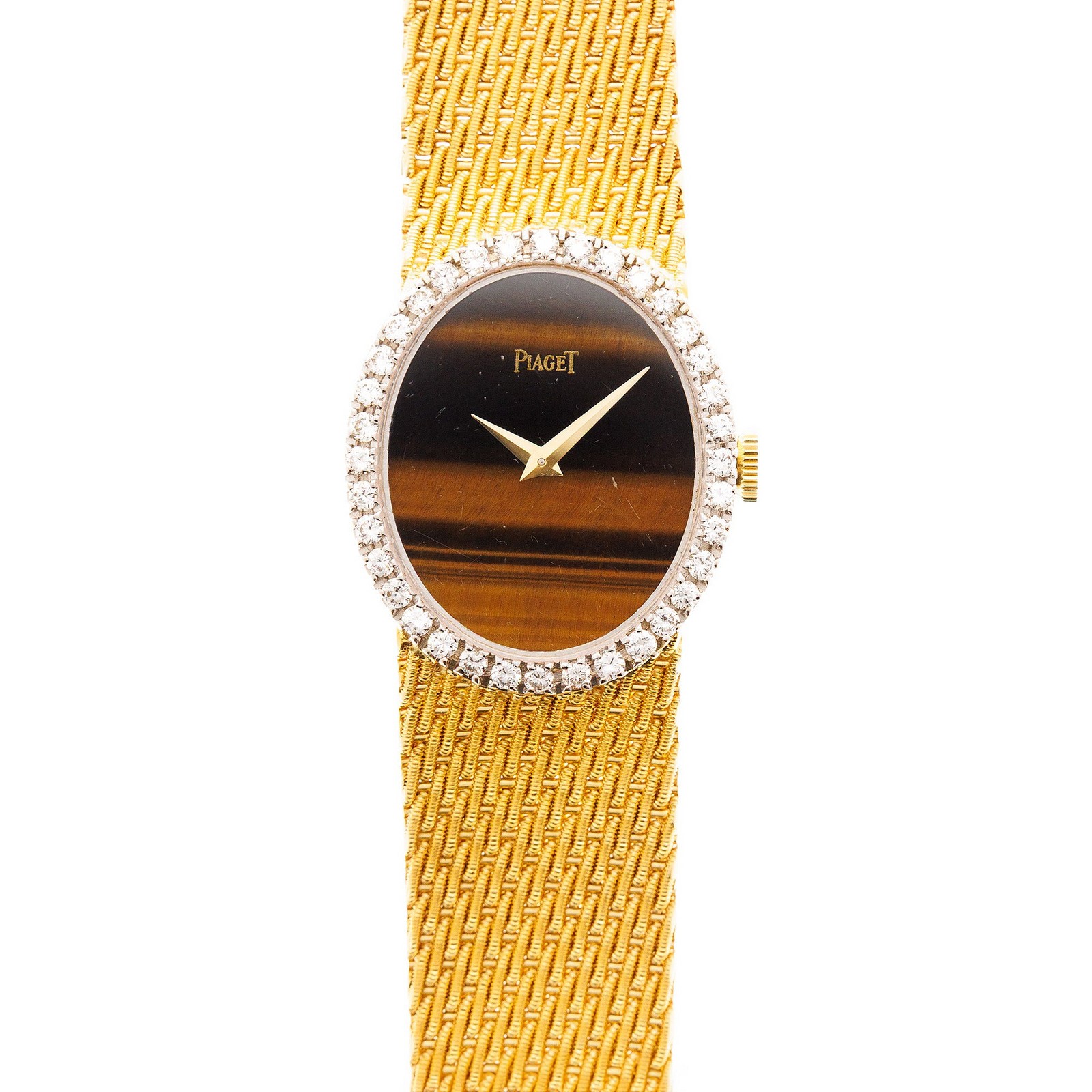 Piaget Yellow Gold Tigers Eye and Diamond Watch - Gem