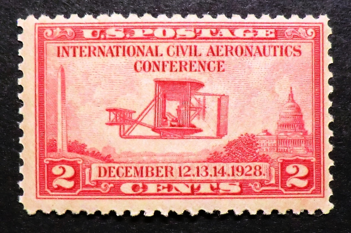 649 MNH 1928 2c Wright Brothers Airplane Intl Civil Aeronautics ...