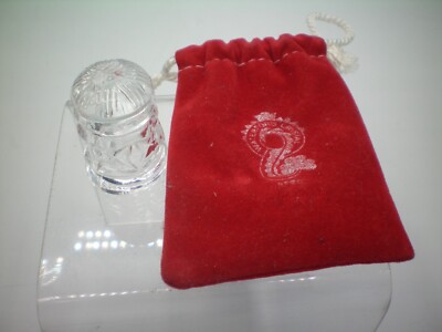 WATERFORD CRYSTAL IRELAND THIMBLE & POUCH SIGNED | eBay