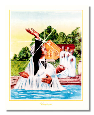 African American Black Baptism Day Religious Wall Picture 8x10 Art ...