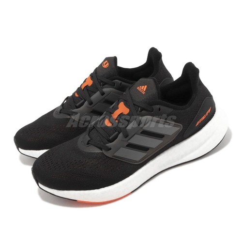 adidas Pureboost 22 Black White Orange Men Running Sports Shoes ...