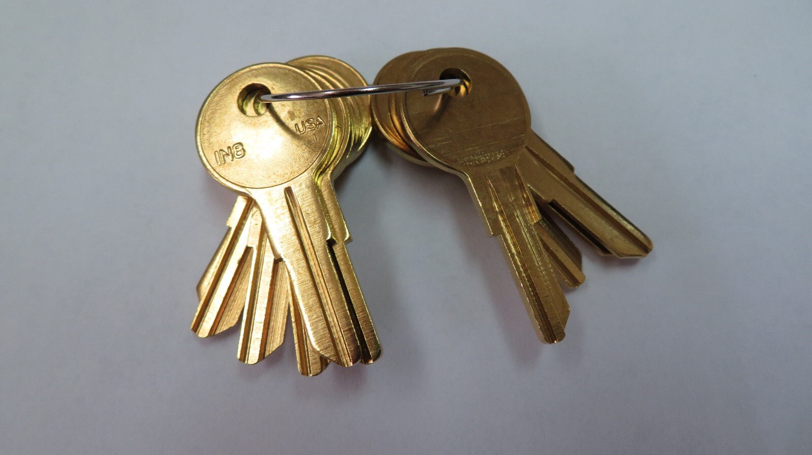 Lot 10 pc IN8 Key Blanks / L1054B Key Blank/ Ilco USA | 0036448100576