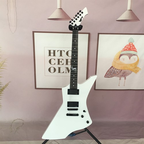 James Hetfield Snakebyte 6 String White Electric Guitar Mahogany Body ...
