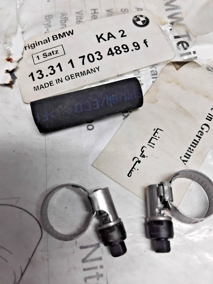 ORIGINAL BMW E30 E36 E34 Petrol Fuel Rail Feed Hose Pipe Line ...