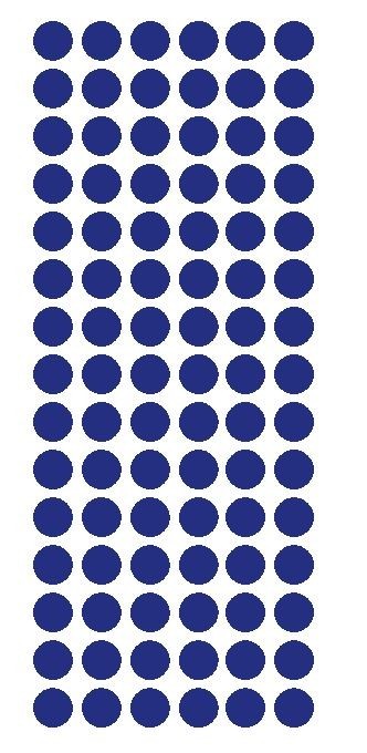 1/2" DARK BLUE Round Vinyl Color Coded Inventory Label Dots Stickers ...