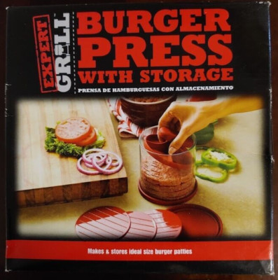 Expert Grill Burger Press with Storage - Makes & Stores Ideal Size ...